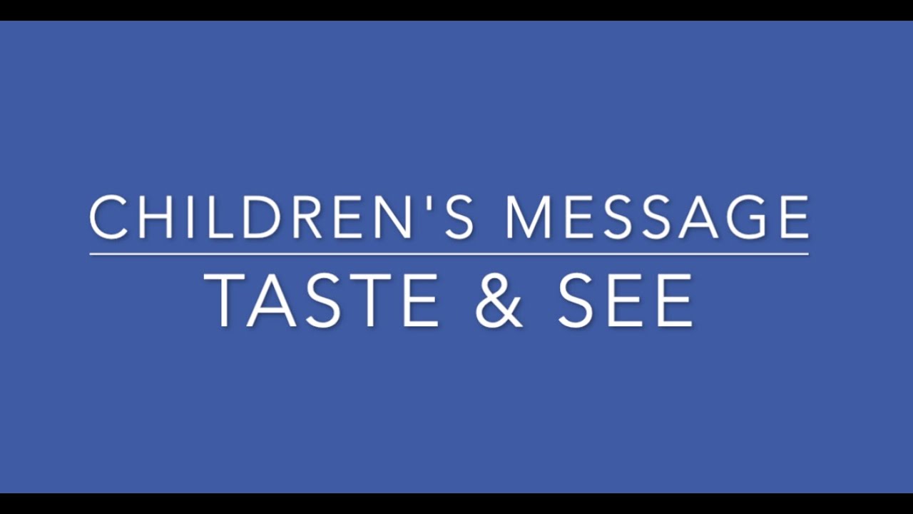 Children's Message 6 7 2020 - YouTube