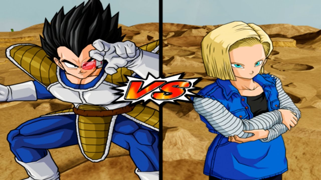 VEGETA (SCOUTER) VS ANDROID # 18 (Color 4) # 2 Dragon Ball Z: Budokai ...
