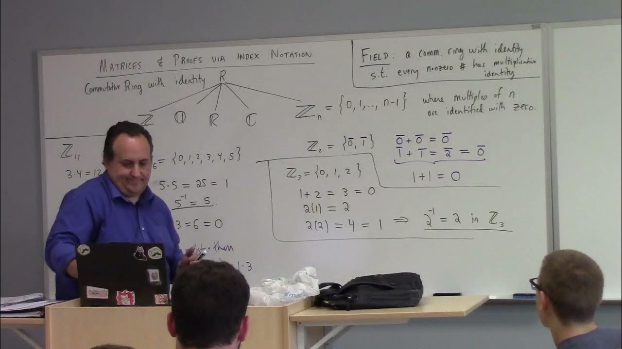 Linear Algebra: number systems, overview of matrix math, 8-19-24 - YouTube