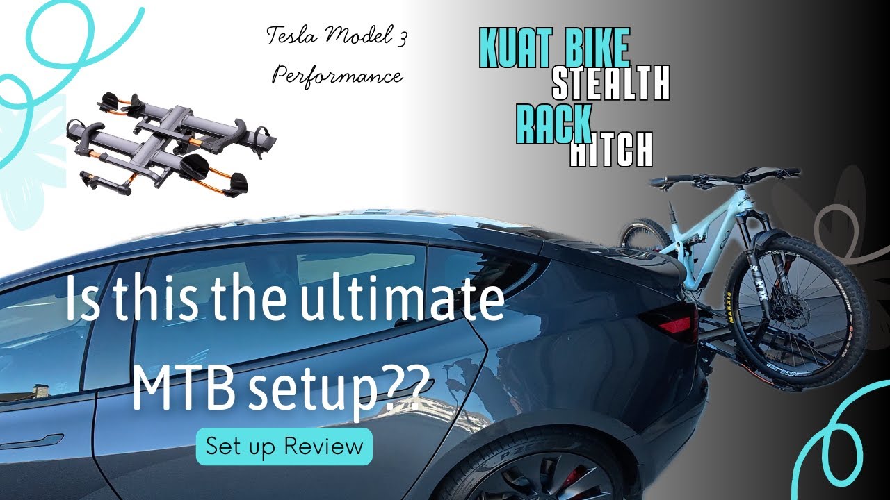 Tesla Model 3 Bike Rack Setup! KUAT 2-Bike Rack + Stealth Hitch Install ...