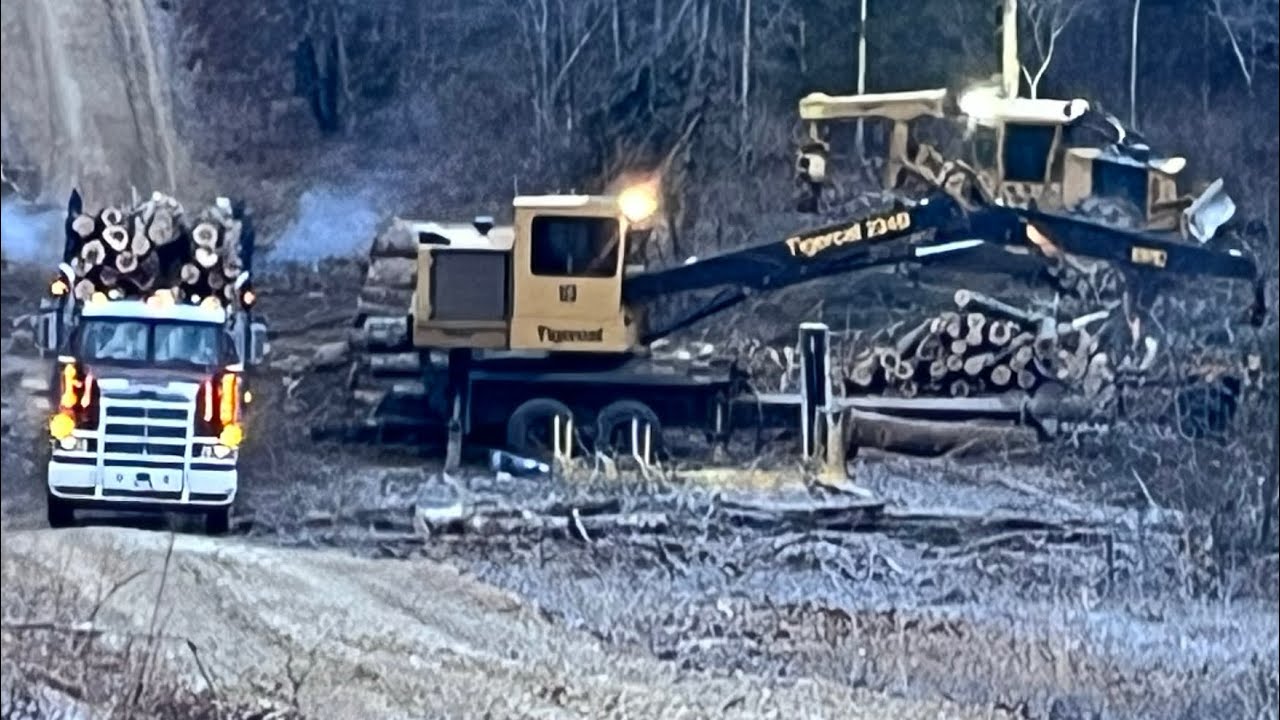 delimbing big cedar trees - YouTube