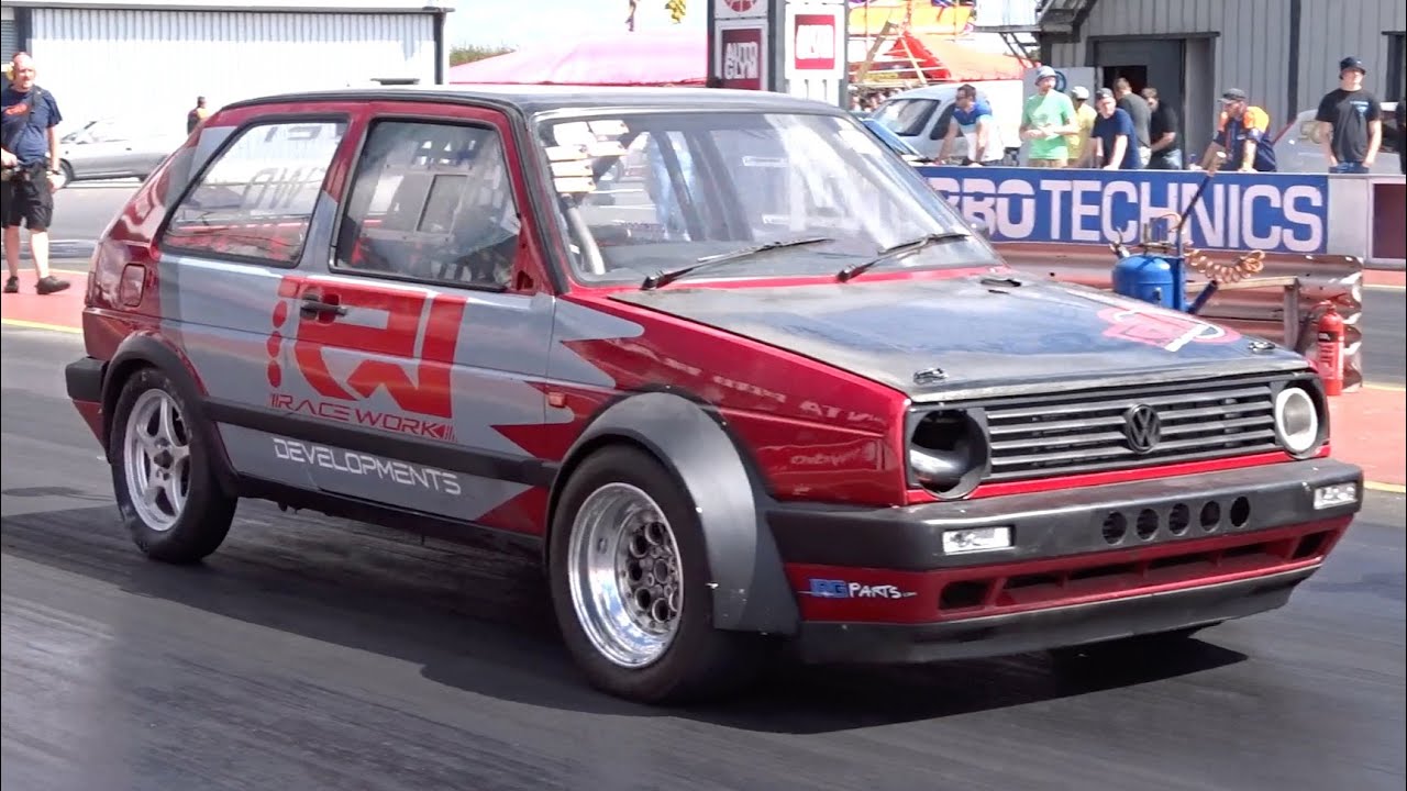 USC 2016 - VW Mk2 Golf GTI 1.8 Turbo - 1/4 Mile 10.29 @ 142mph. - YouTube