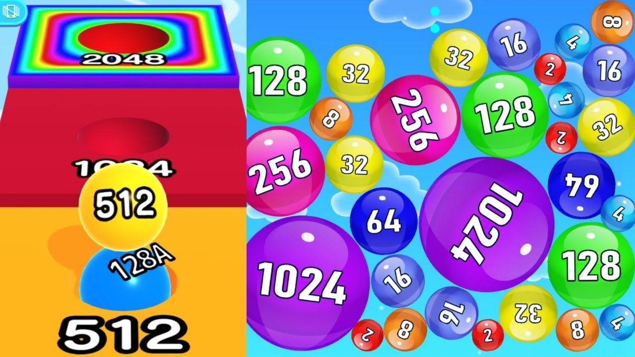 Ball Run 2048 vs Ball Merge 2048 #ballgamezone #cutiepie22yt - YouTube
