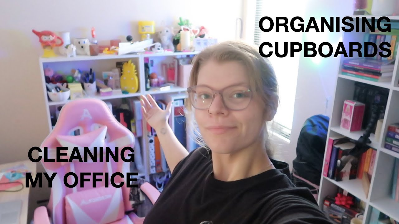 ORGANISING CUPBOARDS + CLEANING MY OFFICE - YouTube