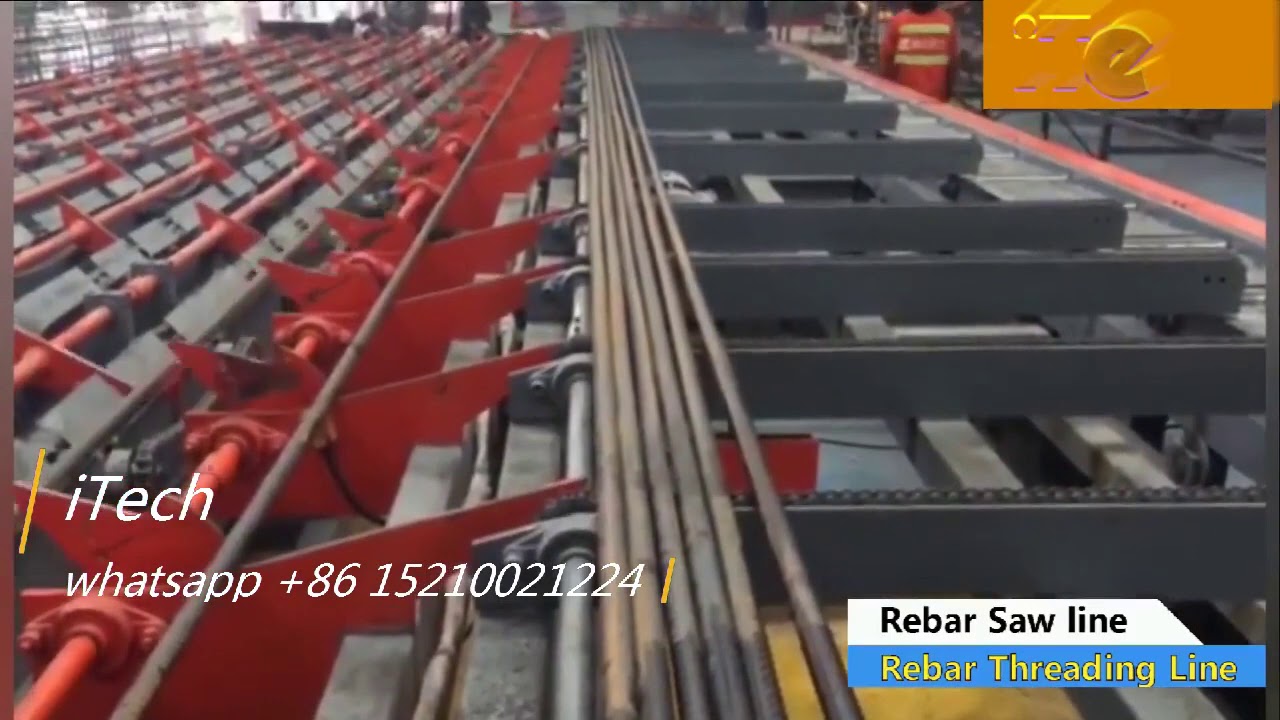 rebar threading itech threding machine - YouTube