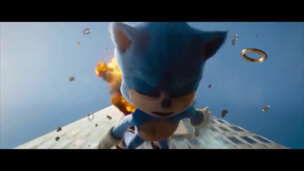 Sonic Movie Falling From Building Scene - YouTube