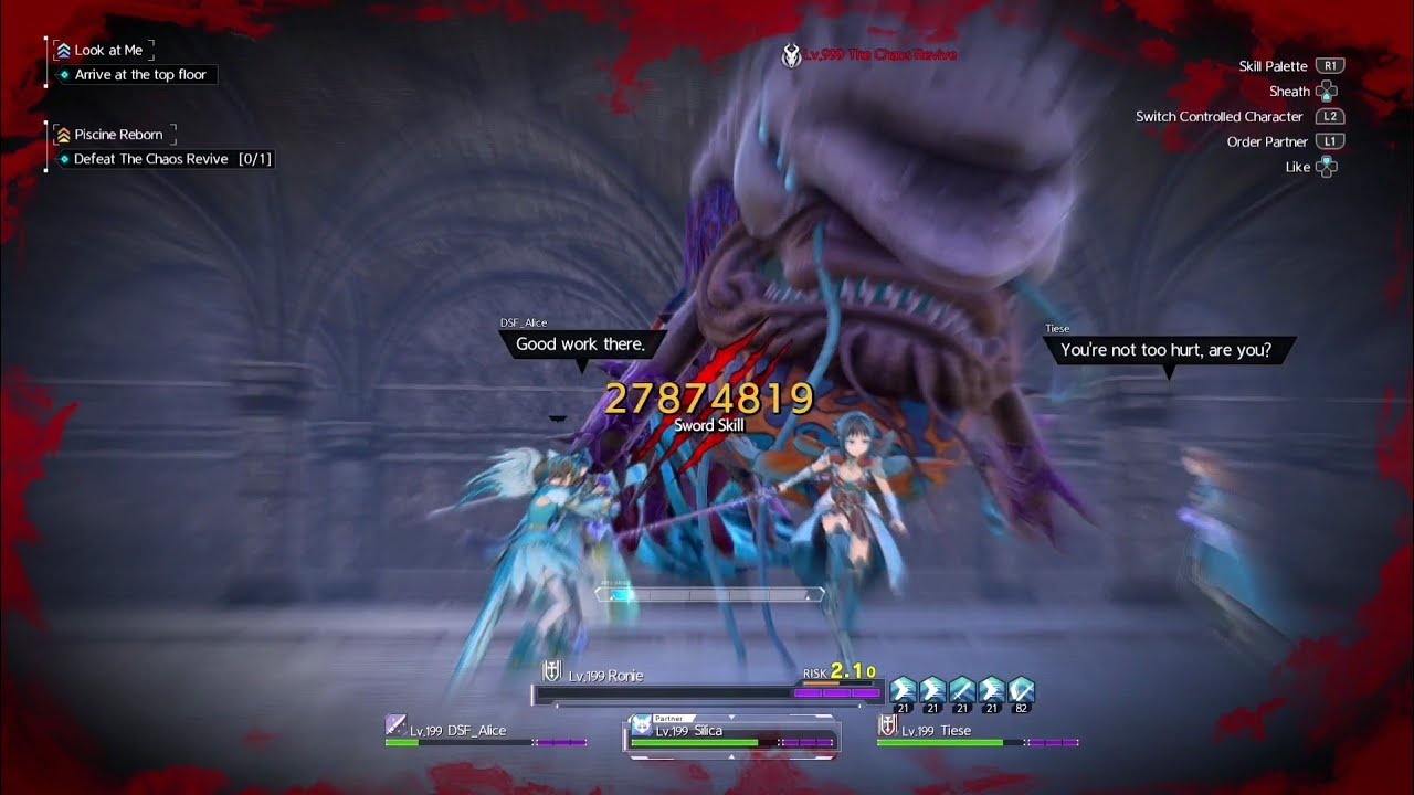 Sword Art Online Alicization Lycoris | Ronie VS Level 999 The Chaos Revive 1 Down Kill - YouTube