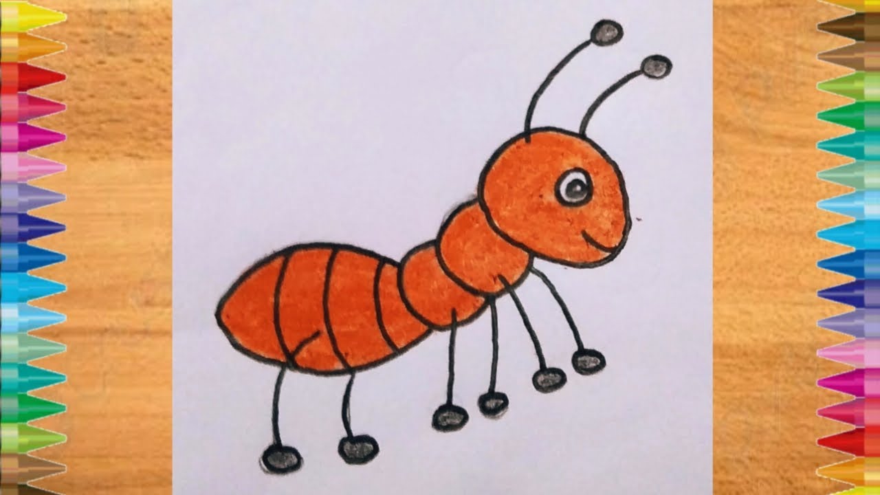 How to draw ant for kids || how to draw ant easy || how to draw ant ...