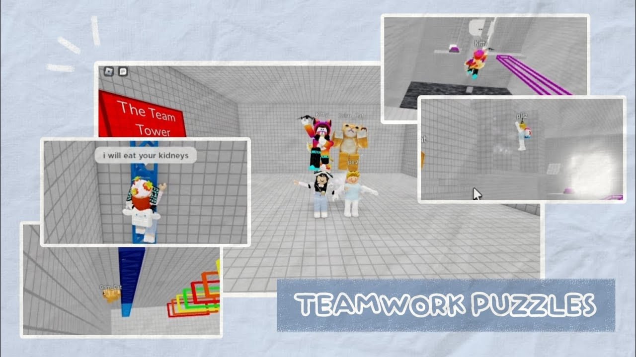 4 Players Teamwork Puzzles! | Roblox [ Teamwork Puzzles ] - YouTube