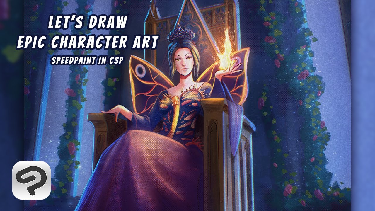 Drawing The Moth Queen Epic Character Art. By Elvy Fox - YouTube
