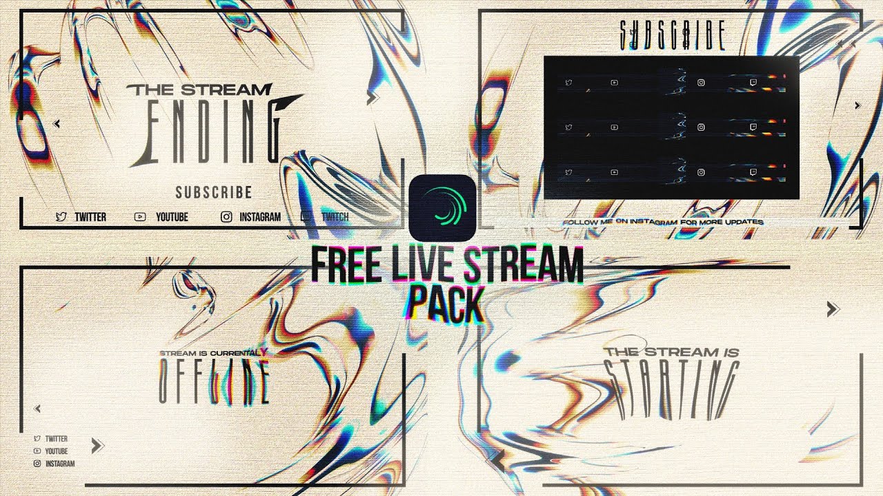 Free ADVANCE Live Stream Pack For Alight Motion || Free Preset For ...