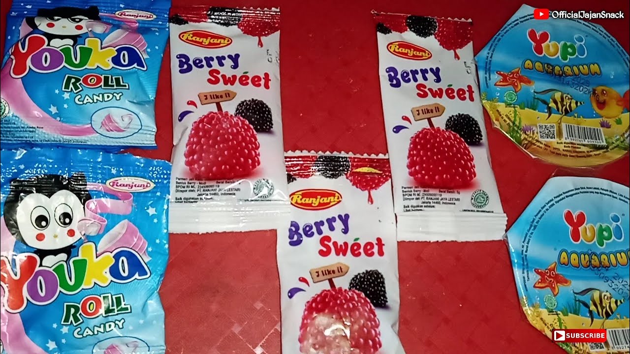 ASMR Opening Youka Roll Candy Blue vs Ranjani Berry Sweet vs Yupi ...