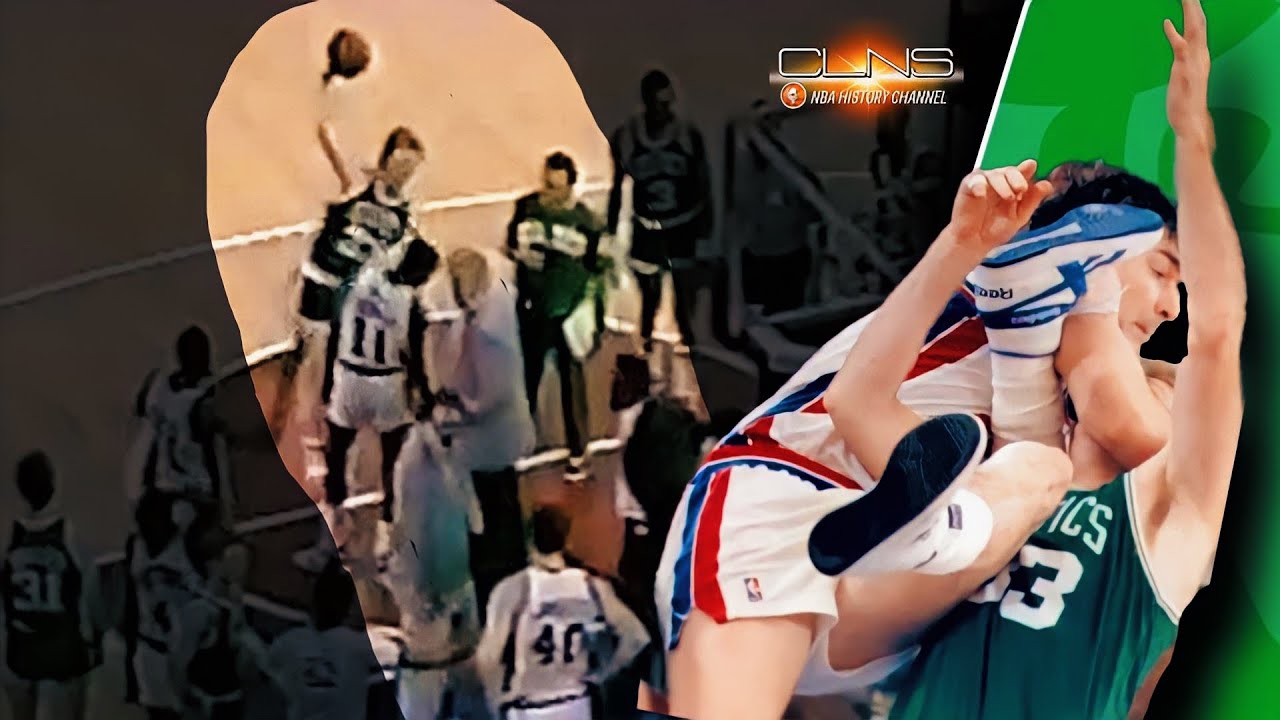 Larry Bird Gets TACKLED by Bill Laimbeer, Chief Fights Laimbeer - YouTube
