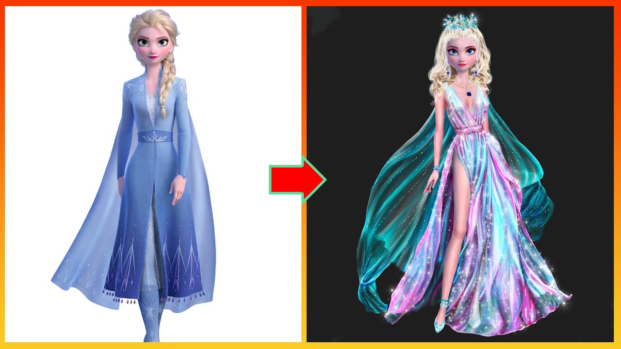 Frozen: Elsa Frozen Transformation - Elsa Frozen Disney Glow Up - YouTube