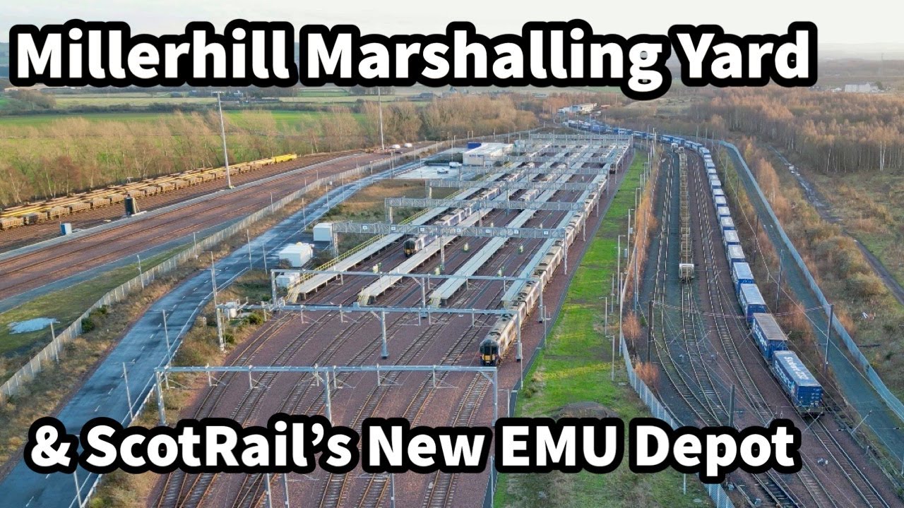 Aerial Views of Millerhill Yard & ScotRail's New EMU Depot - YouTube