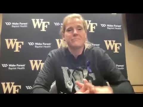 Wake Forest women's basketball coach Jen Hoover post-GT press ...