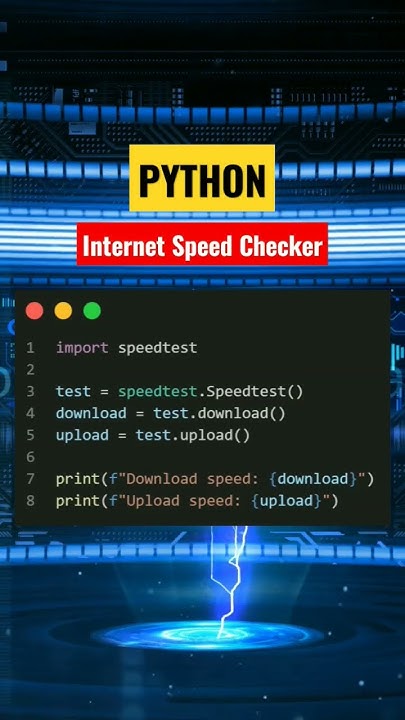 Internet speed checker with python #programming #coding #python #shorts - YouTube