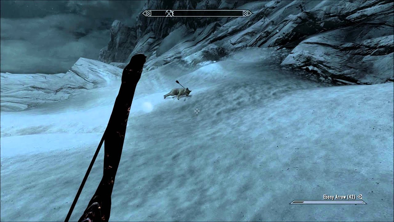 the elder scrolls V skyrim snow fox hunting - YouTube