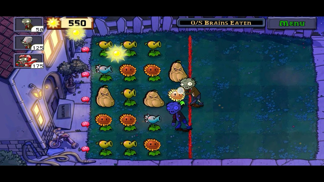 PLANTS & ZOMBIES FOG BONUS LEVEL 6 - YouTube