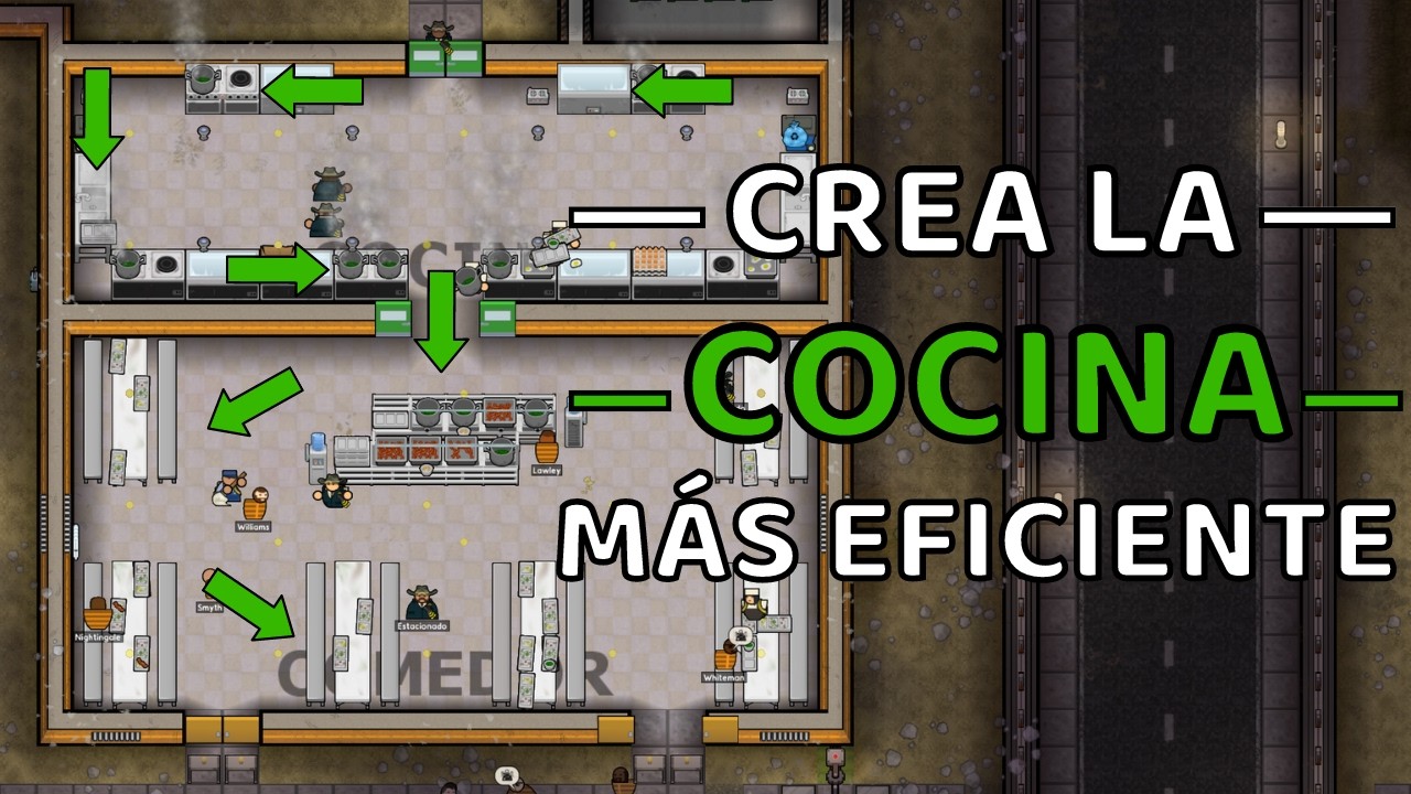 PRISON ARCHITECT: CÓMO crear una COCINA EFICIENTE - YouTube