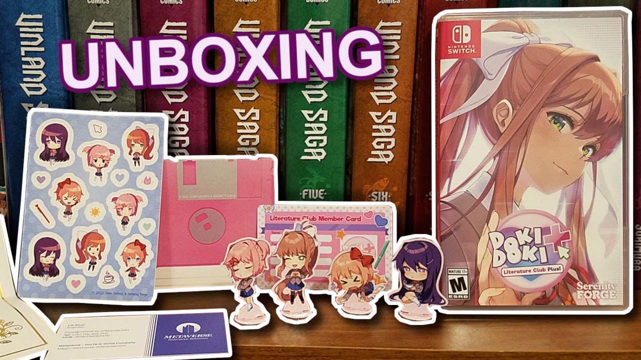 UNBOXING Doki Doki Literature Club Plus! Premium Physical Edition ...
