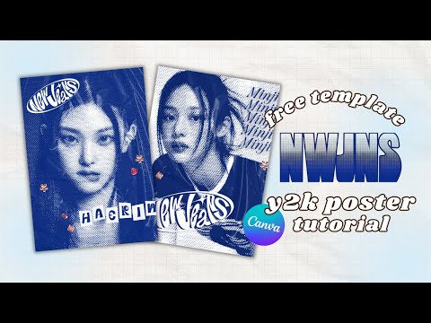 y2k kpop poster tutorial in canva (free template)