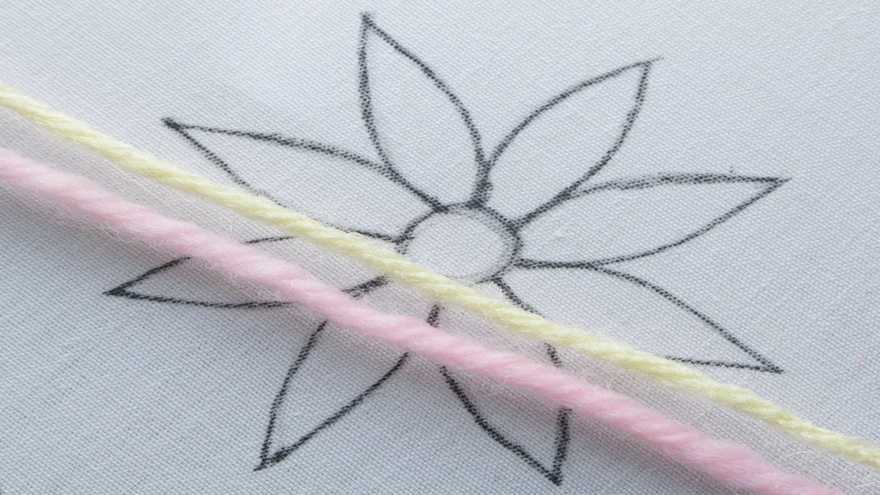 Amazing Hand Embroidery Wool Flower Making | Easy Flower Embroidery ...