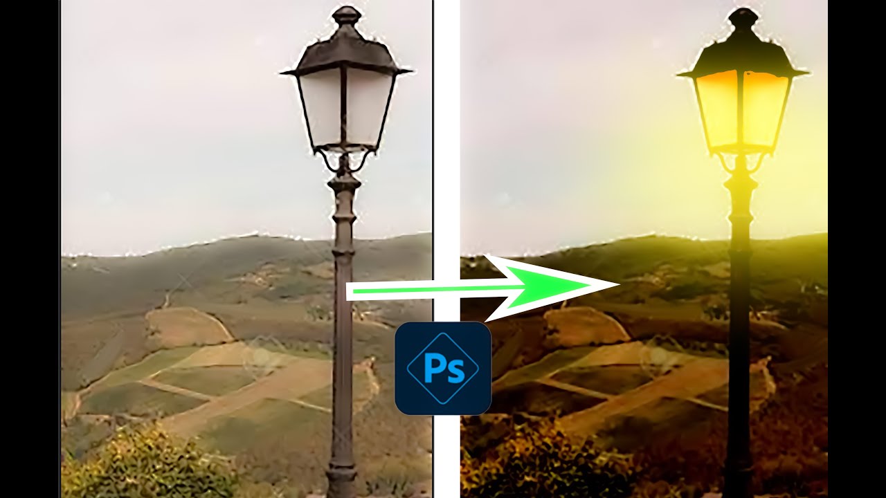 Add Realistic Glowing Light Effect in Photoshop - YouTube