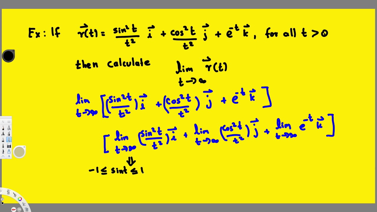 Limit Of Vector Function 4 Vector Calculus Youtube