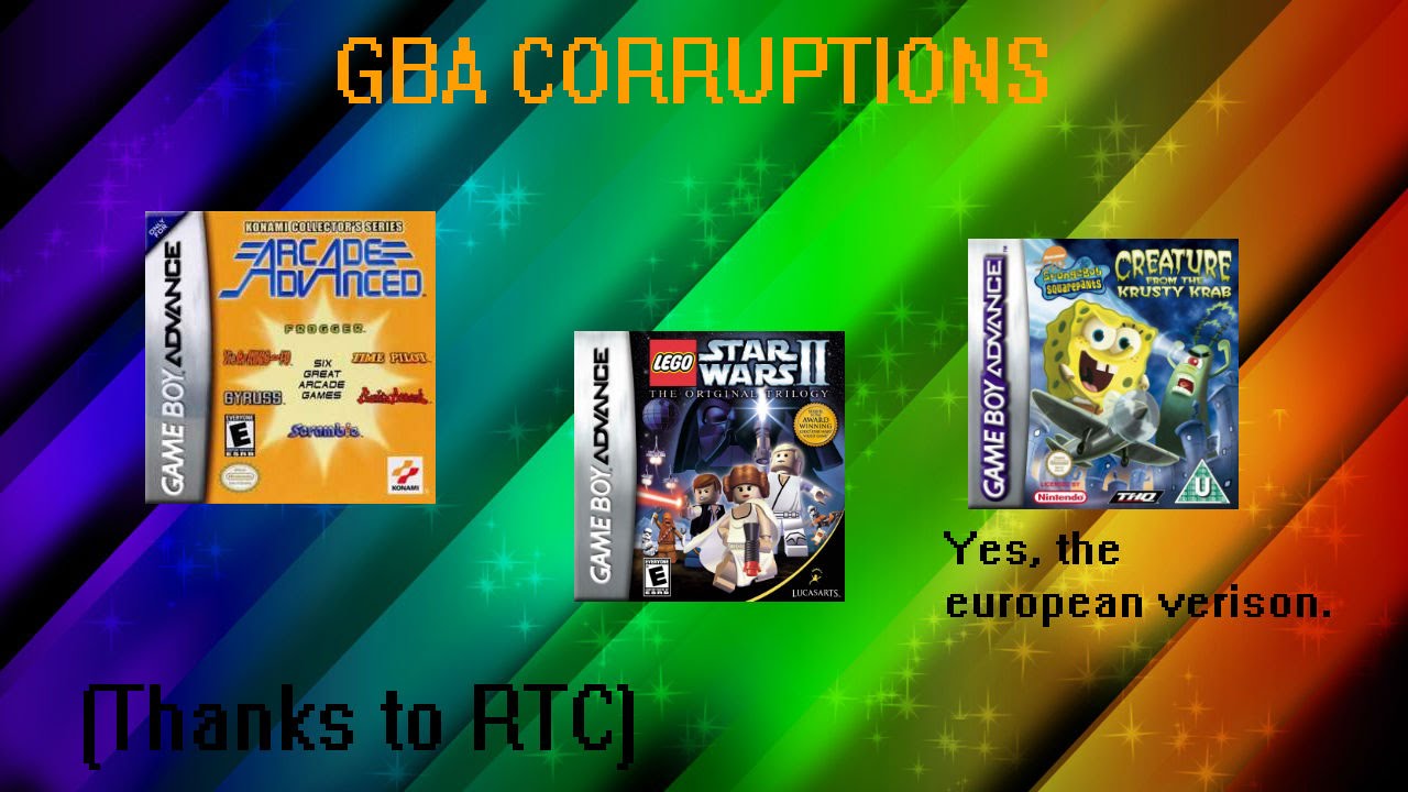 GBA corruptions (Thanks to RTC) - YouTube