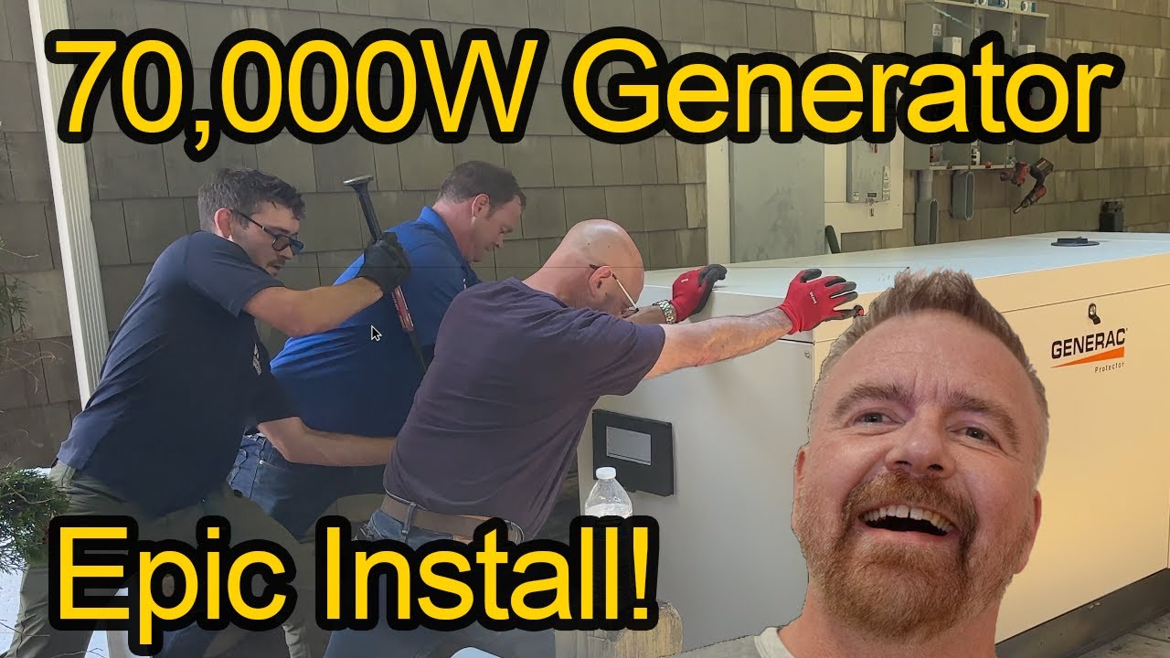 70KW Generator Installation by Crane and Crowbar! - YouTube
