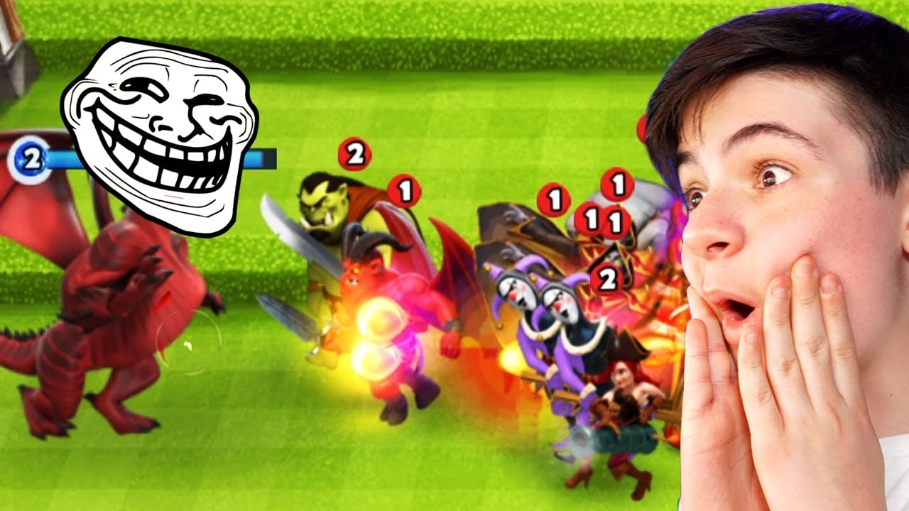 TROLL IN CASTLE 1 😂 - Trolling with DRAGON - Castle Crush - YouTube