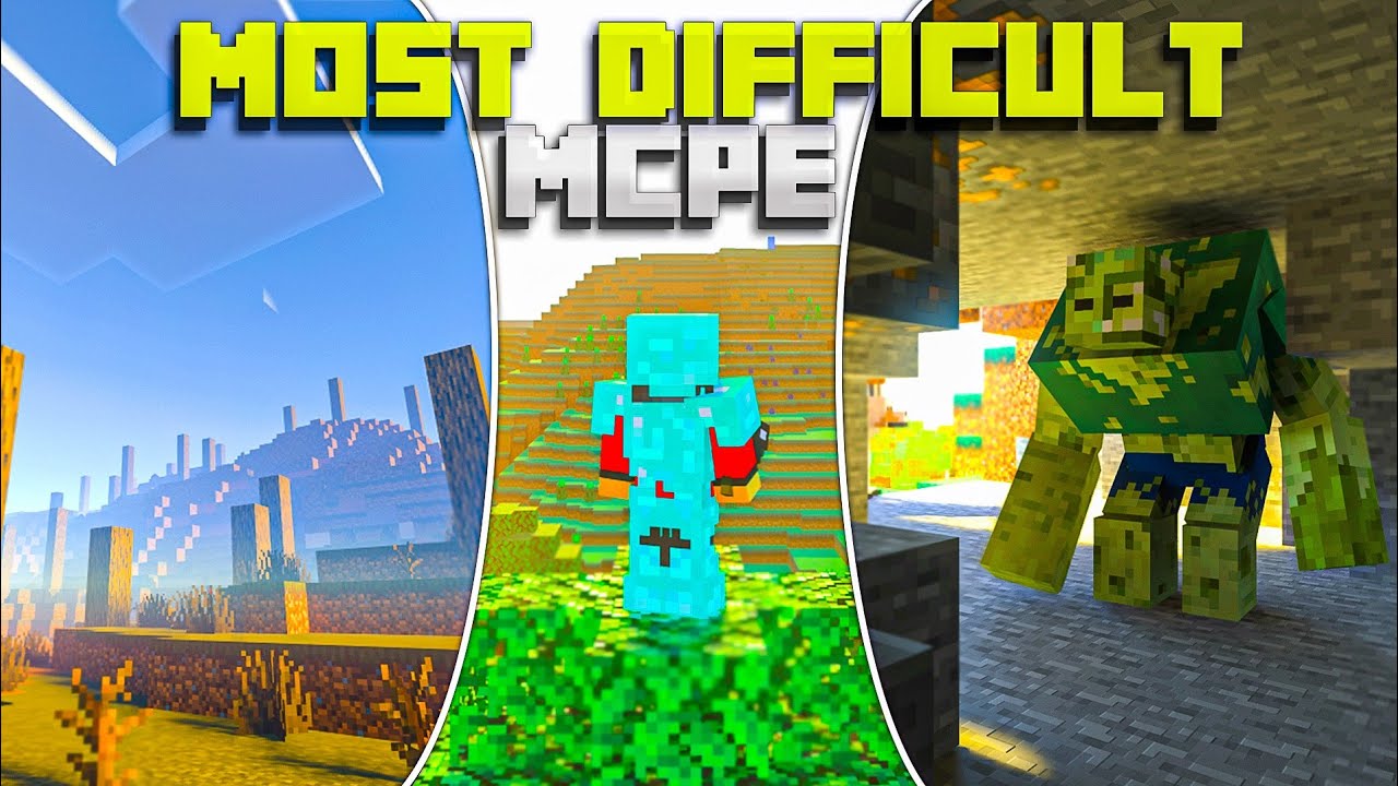 Top 10 Mods/addons To Make THE MOST DIFFICULT Minecraft PE! - YouTube