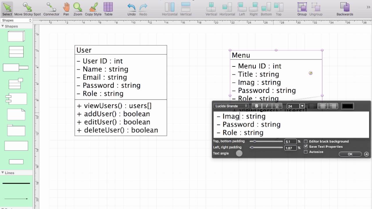 31 SRS Class Diagram (Restaurant Management System) - YouTube