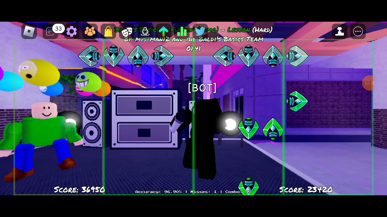 Fnf baldi full week in roblox funky Friday - YouTube