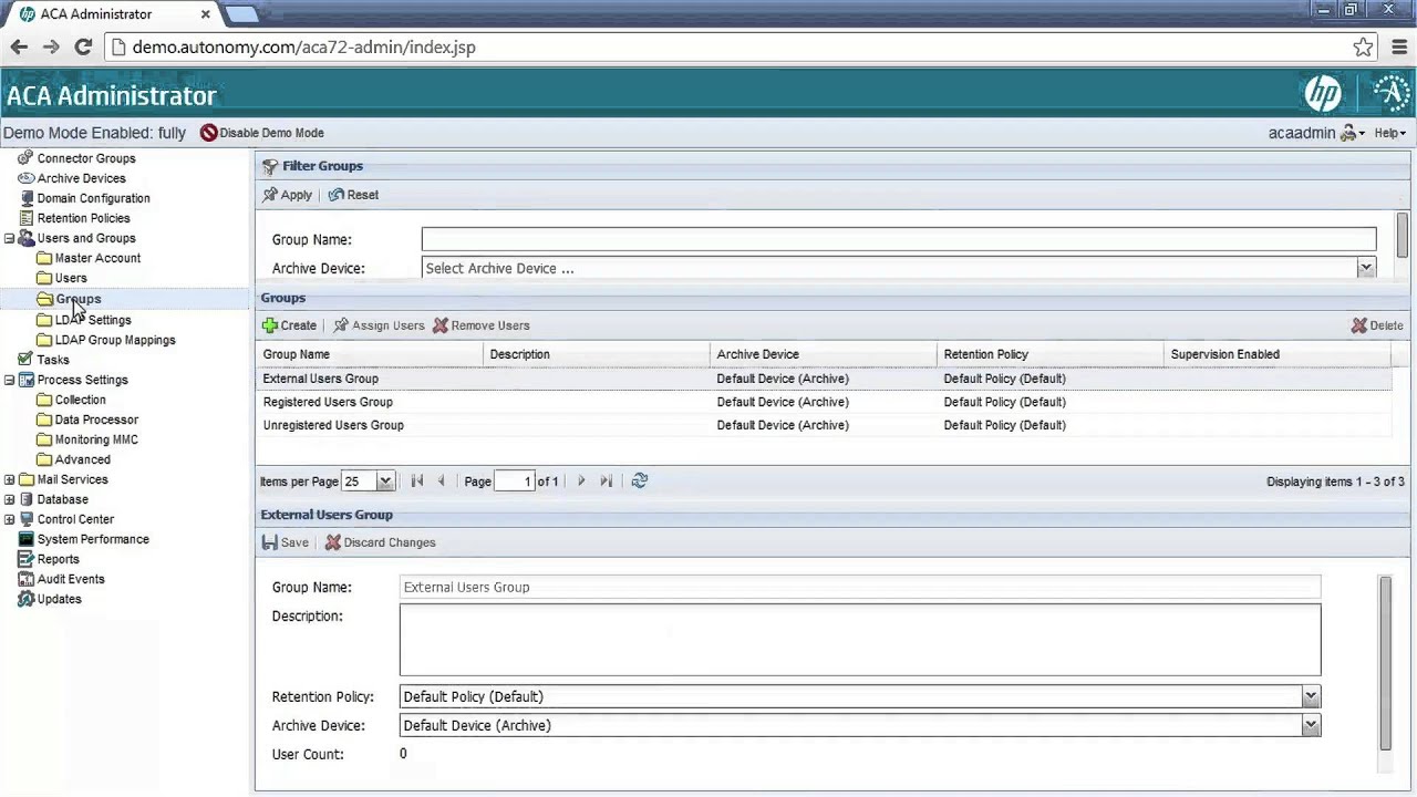 HP Consolidated Archive demo - YouTube