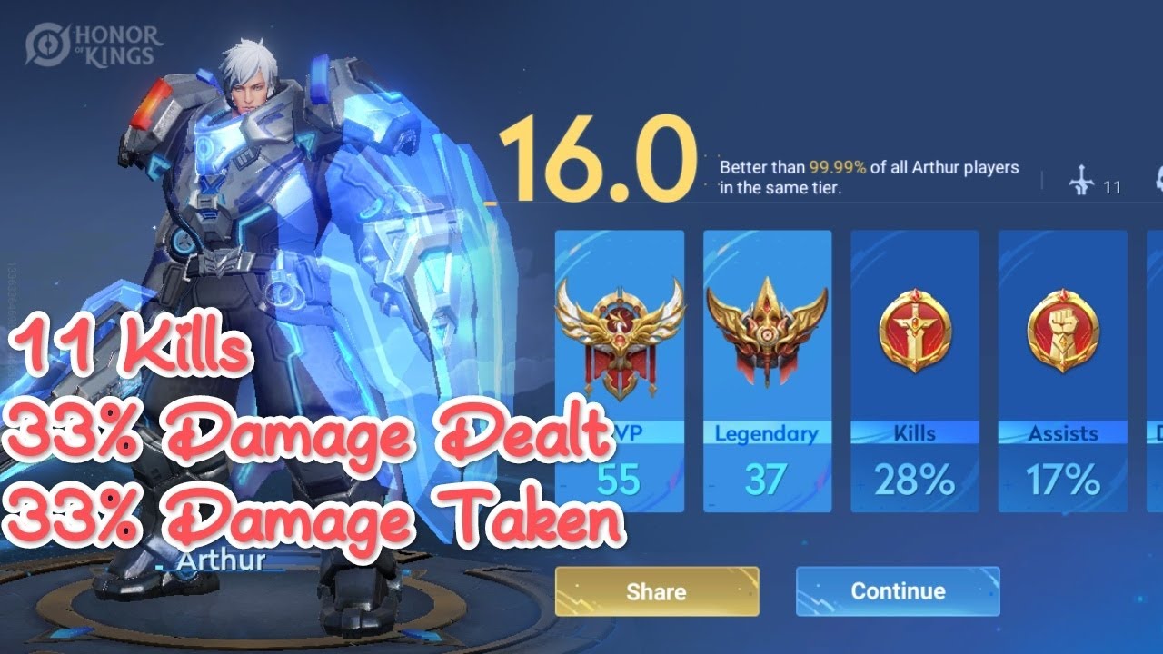 Hok Arthur Insane Clash Lane Gameplay | Honor Of Kings | Tips And ...