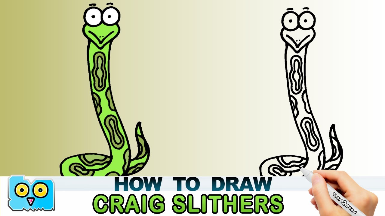 How to Draw Craig Slithers from Sanjay and Craig - YouTube