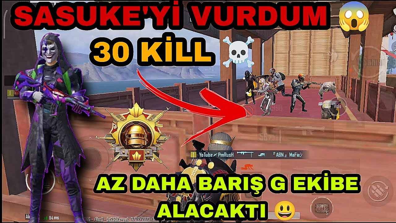 SASUKE'Yİ VURDUM 😱 | PUBG MOBİLE GAMEPLAY 💥 | Pubg Mobile Hassasiyet ...