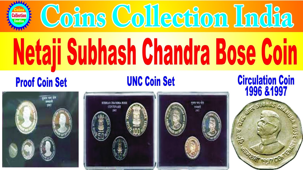 Netaji Subhash Chandra Bose Centenary Proof Coin Set, UNC Coin Set ...