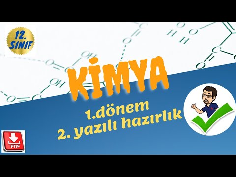 #12 sınıf 1.dönem 2. yazılı pdf ayt yks kimya