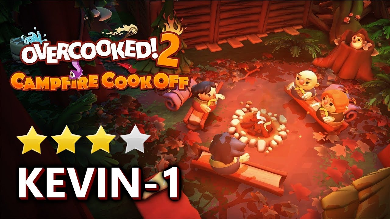 Overcooked 2 - Campfire Cook Off, Kevin-1, 4 étoiles (en duo) - YouTube