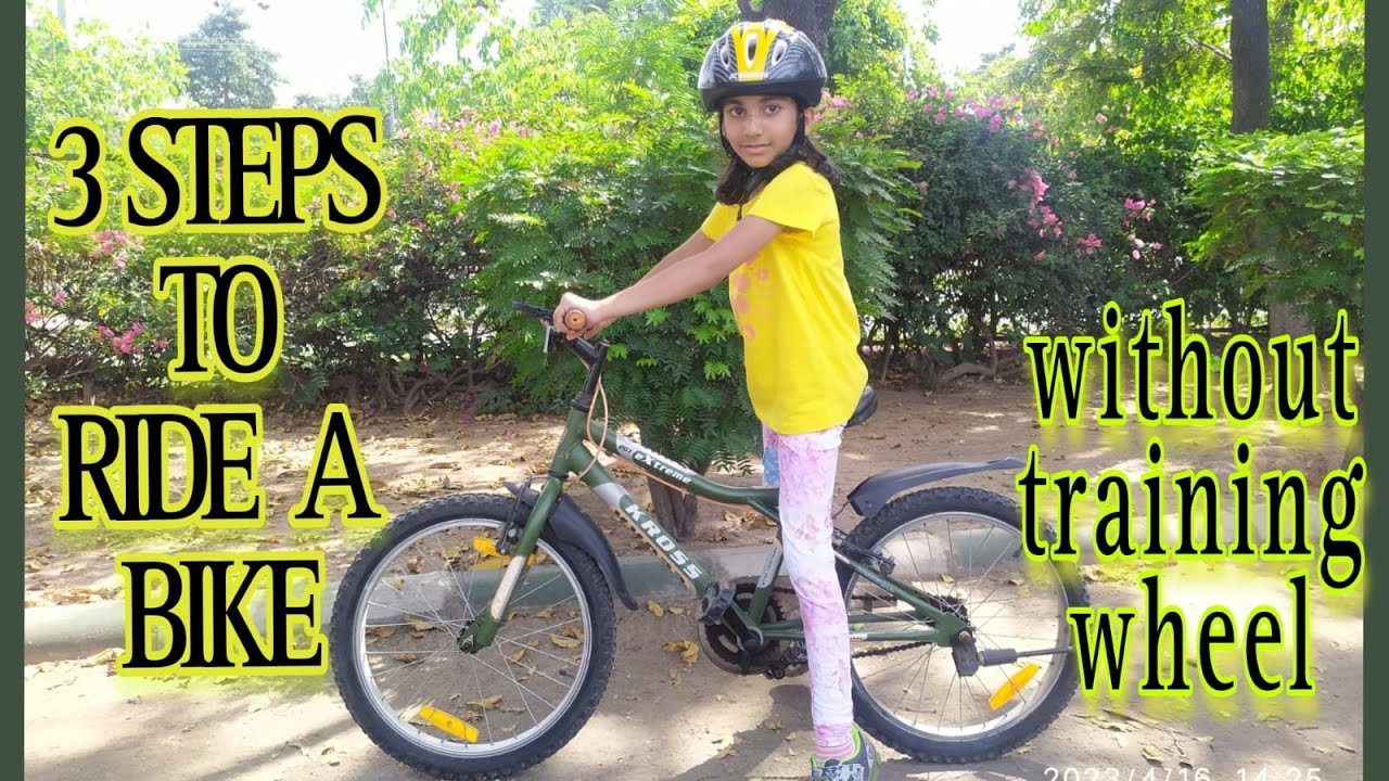 Learn bicycle in very simple way# cycle balancing#without supporting ...