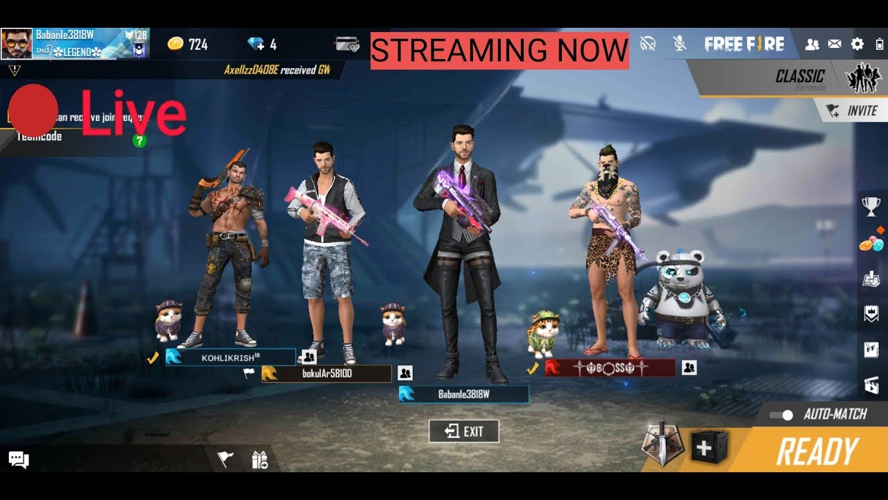 Free Fire life streaming now || FREE FIRE LIVE - YouTube