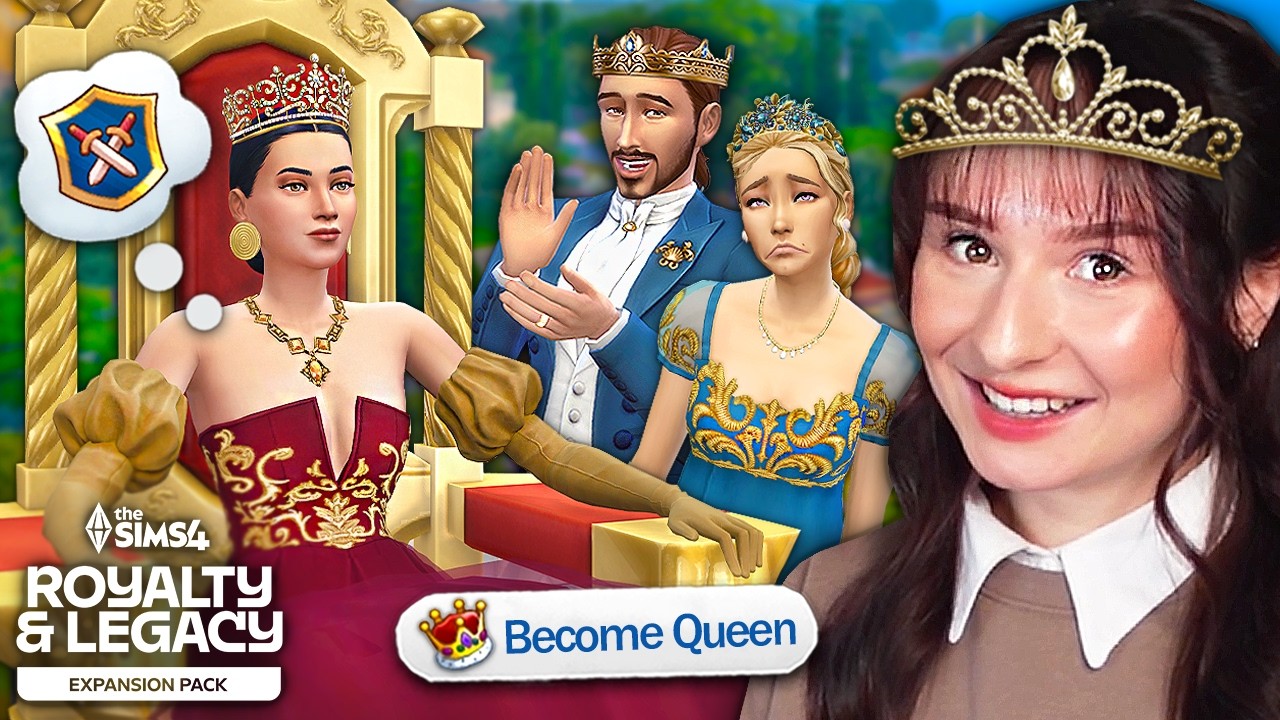 Can I become a SUCCESSFUL QUEEN in The Sims 4 Royalty & Legacy - YouTube