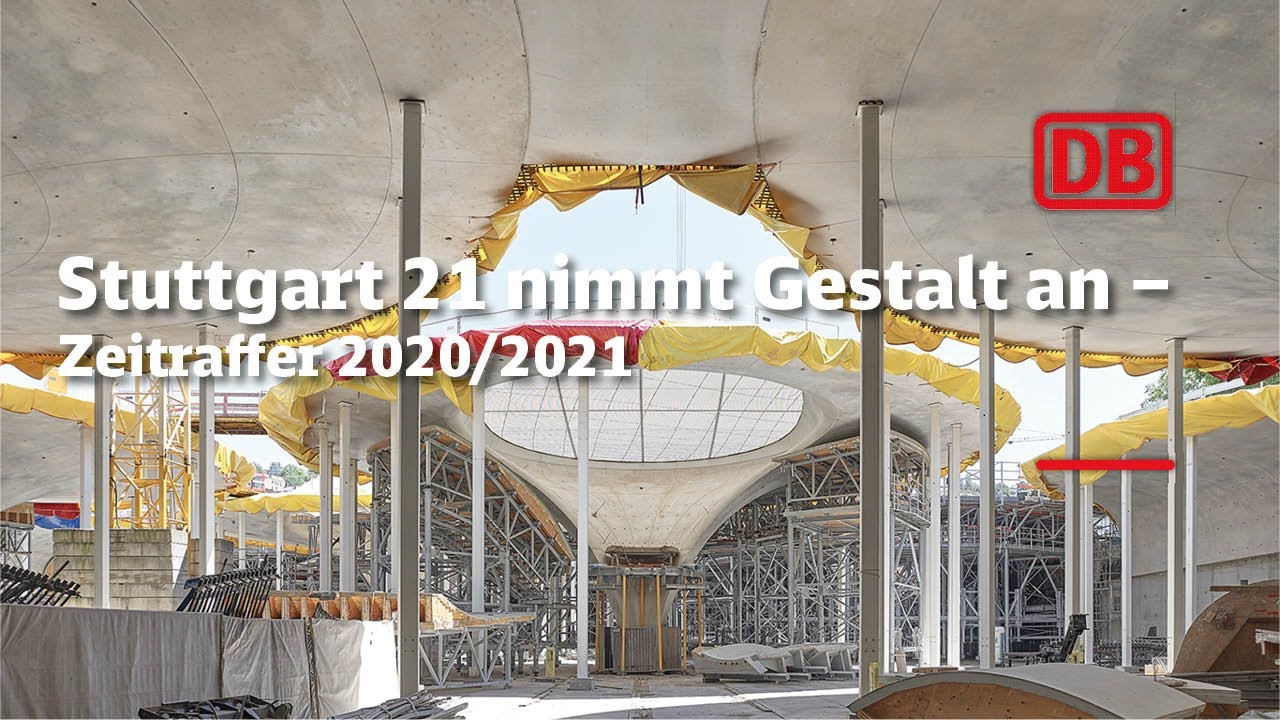 Stuttgart 21 nimmt Gestalt an – Zeitraffer Bauabschnitt 15, 16, 17, 18 ...