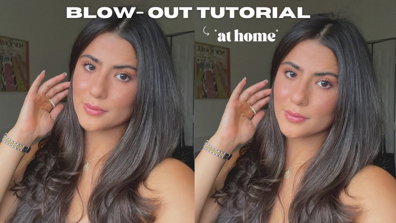 SALON BLOWOUT AT HOME TUTORIAL | Victoria Gabriela - YouTube