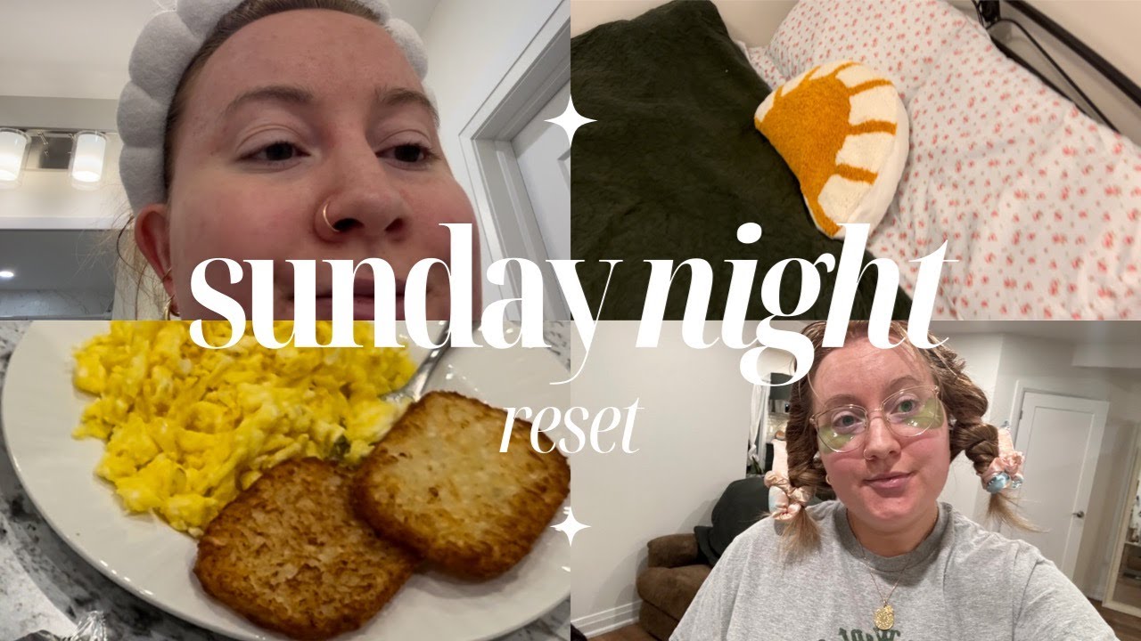SUNDAY NIGHT RESET 🧺 self care, cooking, cleaning, studying as a law ...
