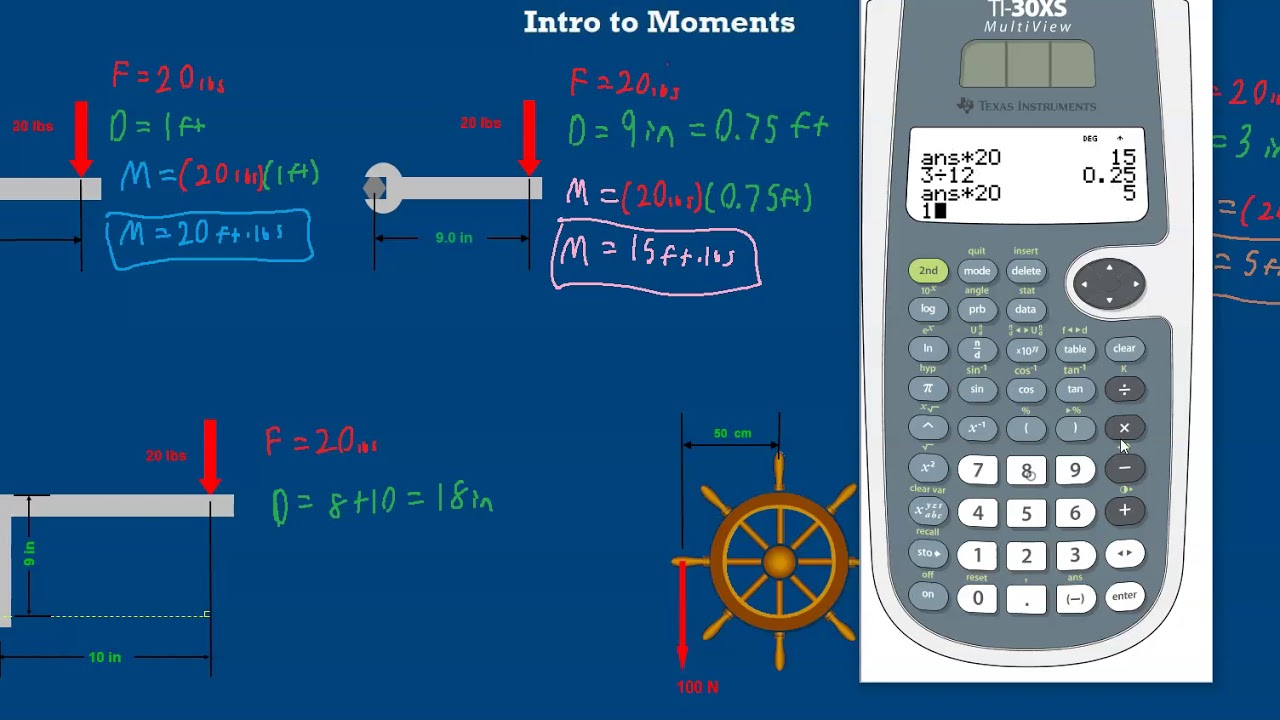 Intro to Moments 2 - Simple Moment Calculations - YouTube