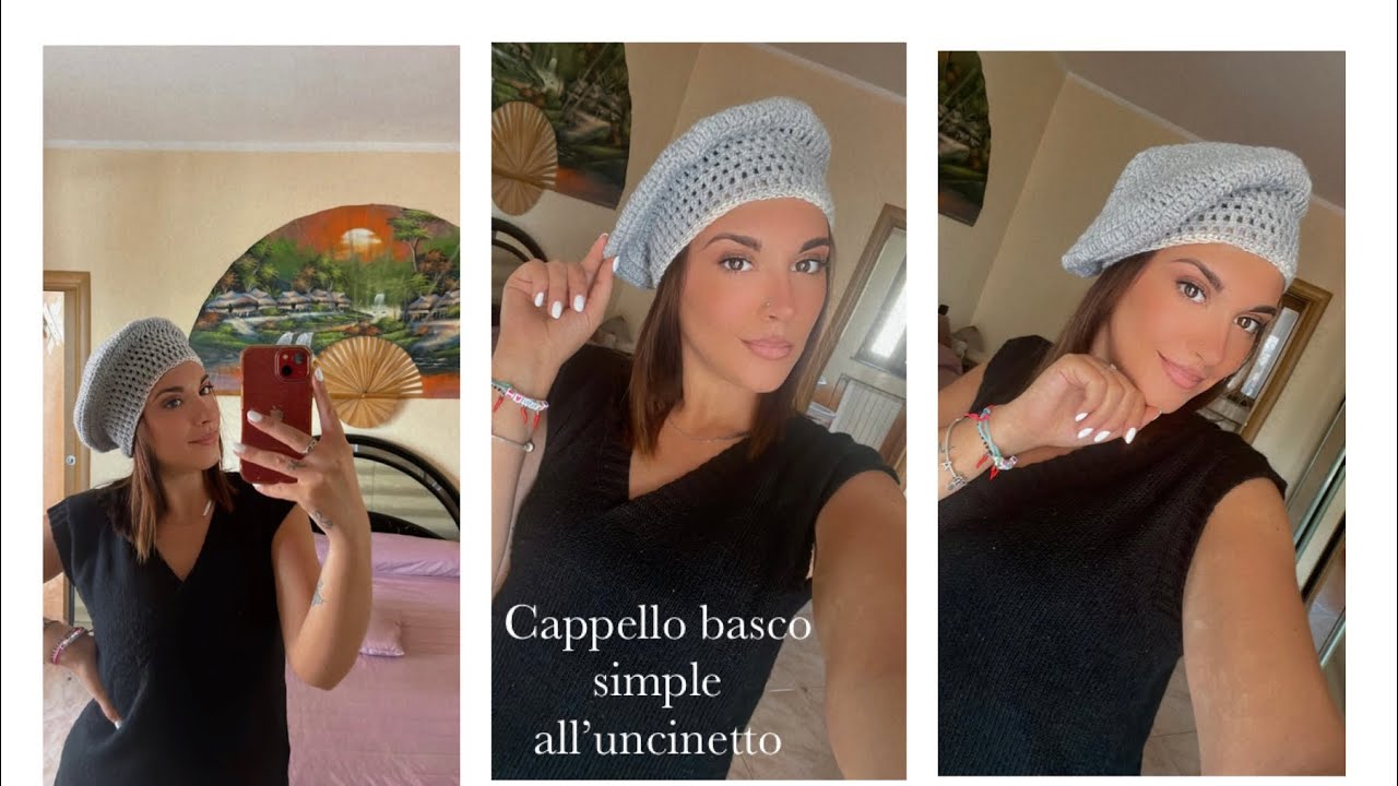 TUTORIAL: Cappello basco simple uncinetto **Idee Uncinetto** - YouTube